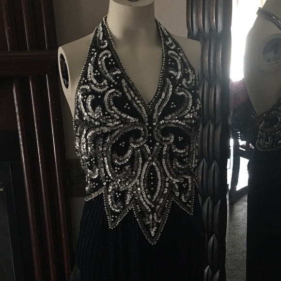 Cache | Dresses | Vintage Cache Halter Evening Dress | Poshmark